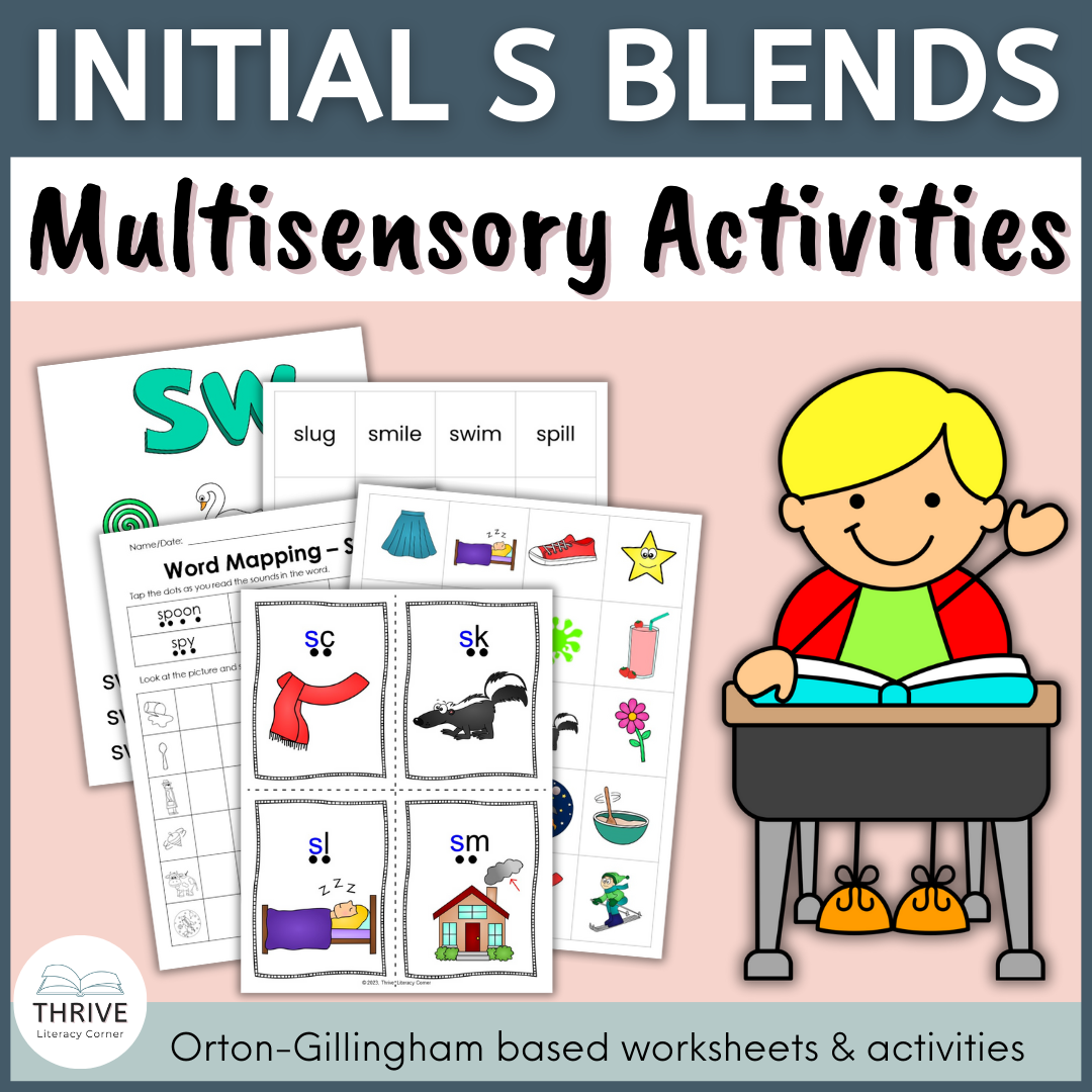 Initial S Blends Worksheets – Thrive Literacy Corner Shop