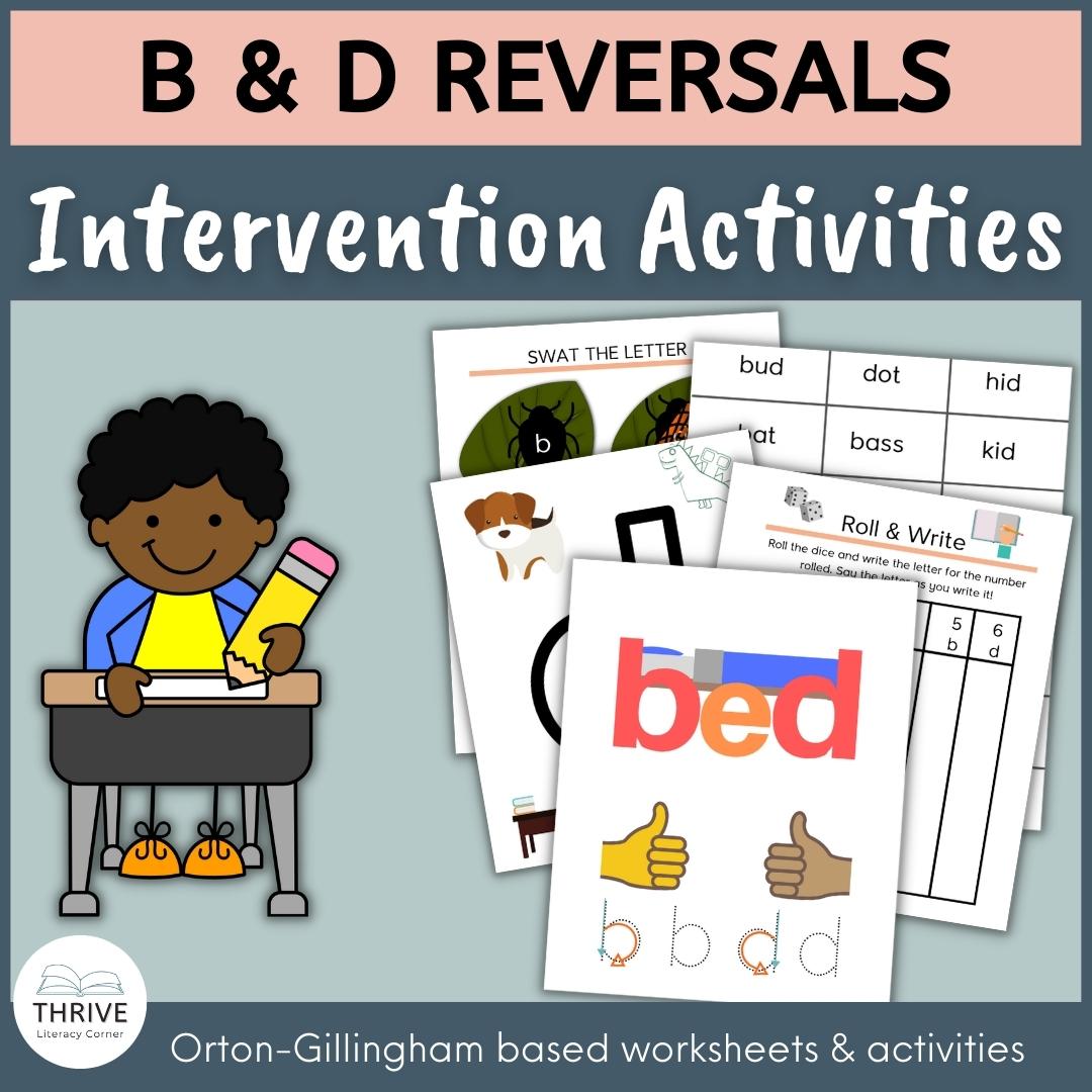 B & D Reversal Activities - Orton Gillingham Dyslexia Intervention ...