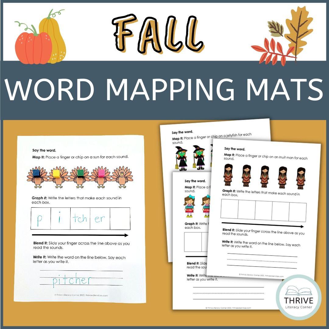 Fall Word Mapping Mats + Slides – Thrive Literacy Corner Shop