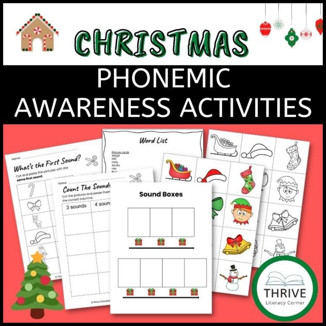 Christmas Phonemic Awareness Activities – Thrive Literacy Corner Shop
