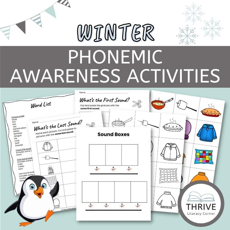 Winter Themed Phonemic Awareness Activities – Thrive Literacy Corner Shop