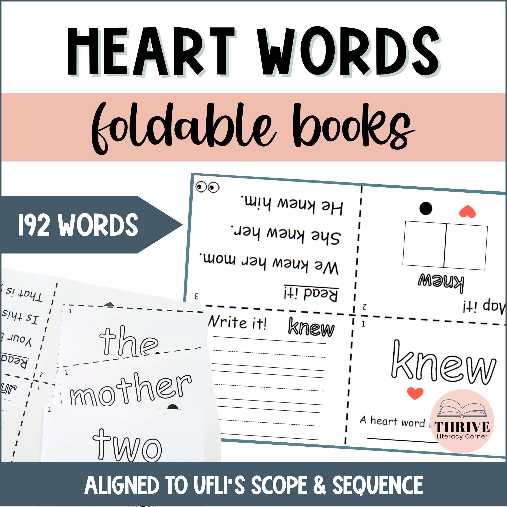 Heart Words Mapping Foldable Books - Irregular Sight Words – Thrive ...