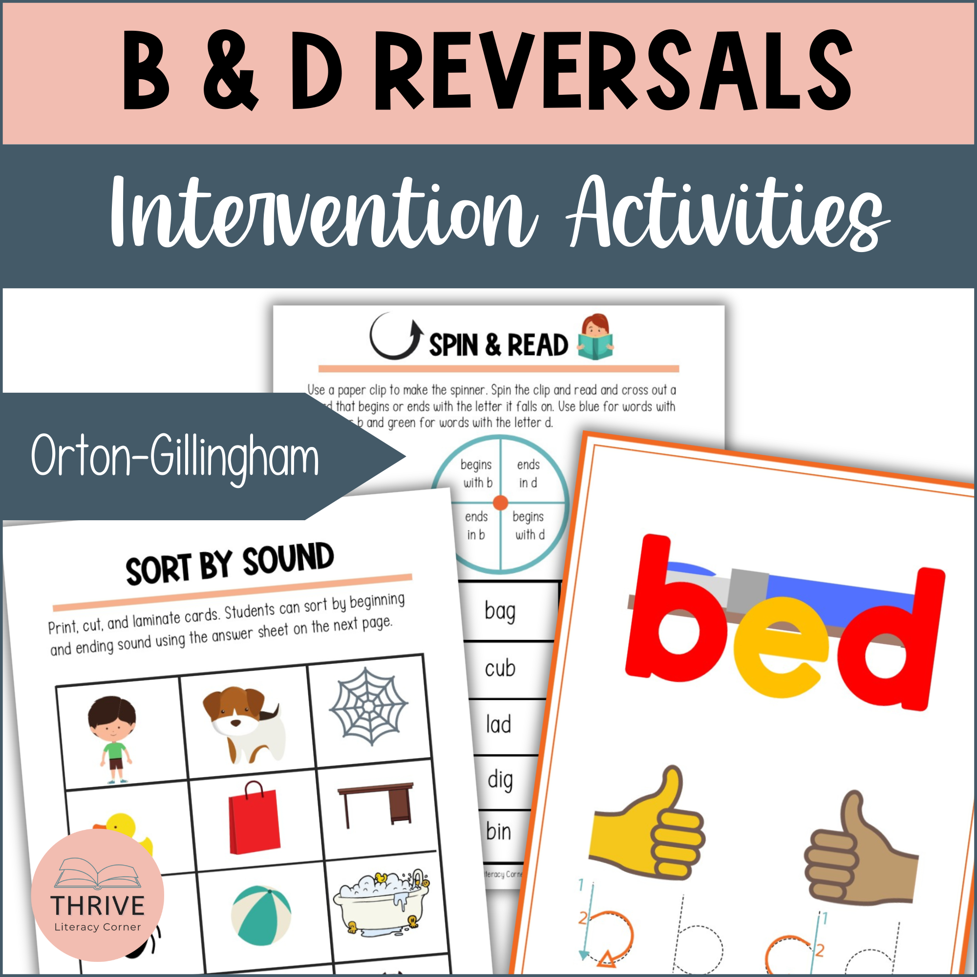 B & D Letter Reversals Activities - Orton Gillingham Dyslexia Interven ...