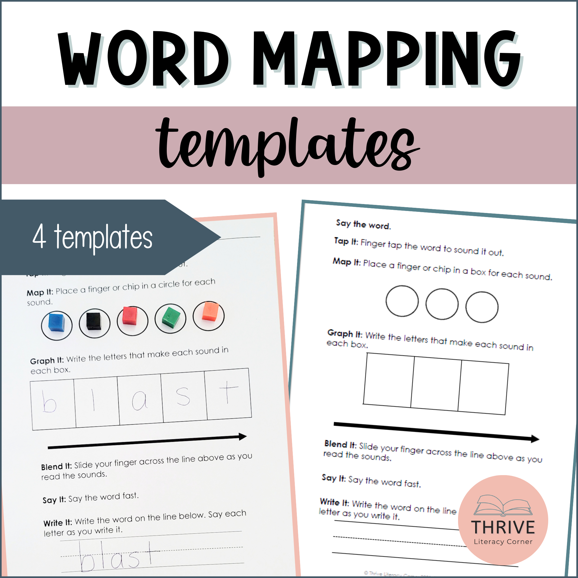 Word Mapping Template - Orthographic Mapping Worksheets – Thrive ...