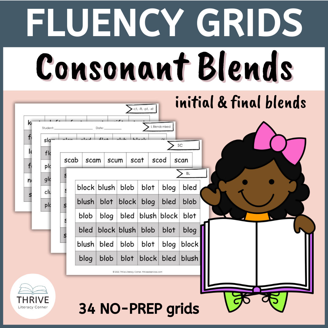 Fluency Grids for Consonant Blends – Thrive Literacy Corner Shop