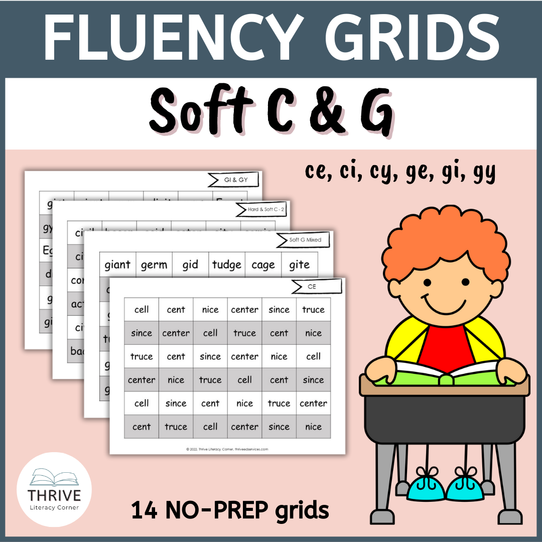 Fluency Grids for Consonant Blends – Thrive Literacy Corner Shop