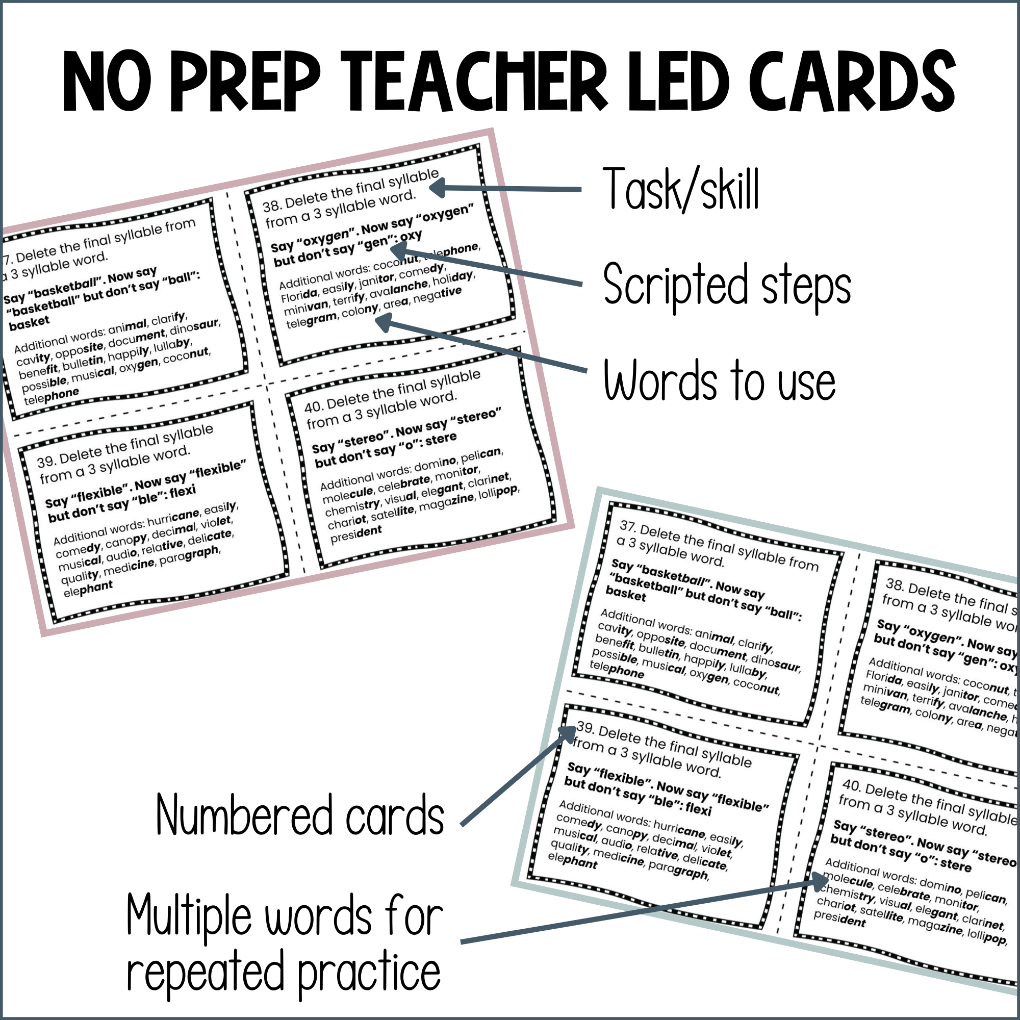Phonemic Awareness Activities Task Cards – Thrive Literacy Corner Shop