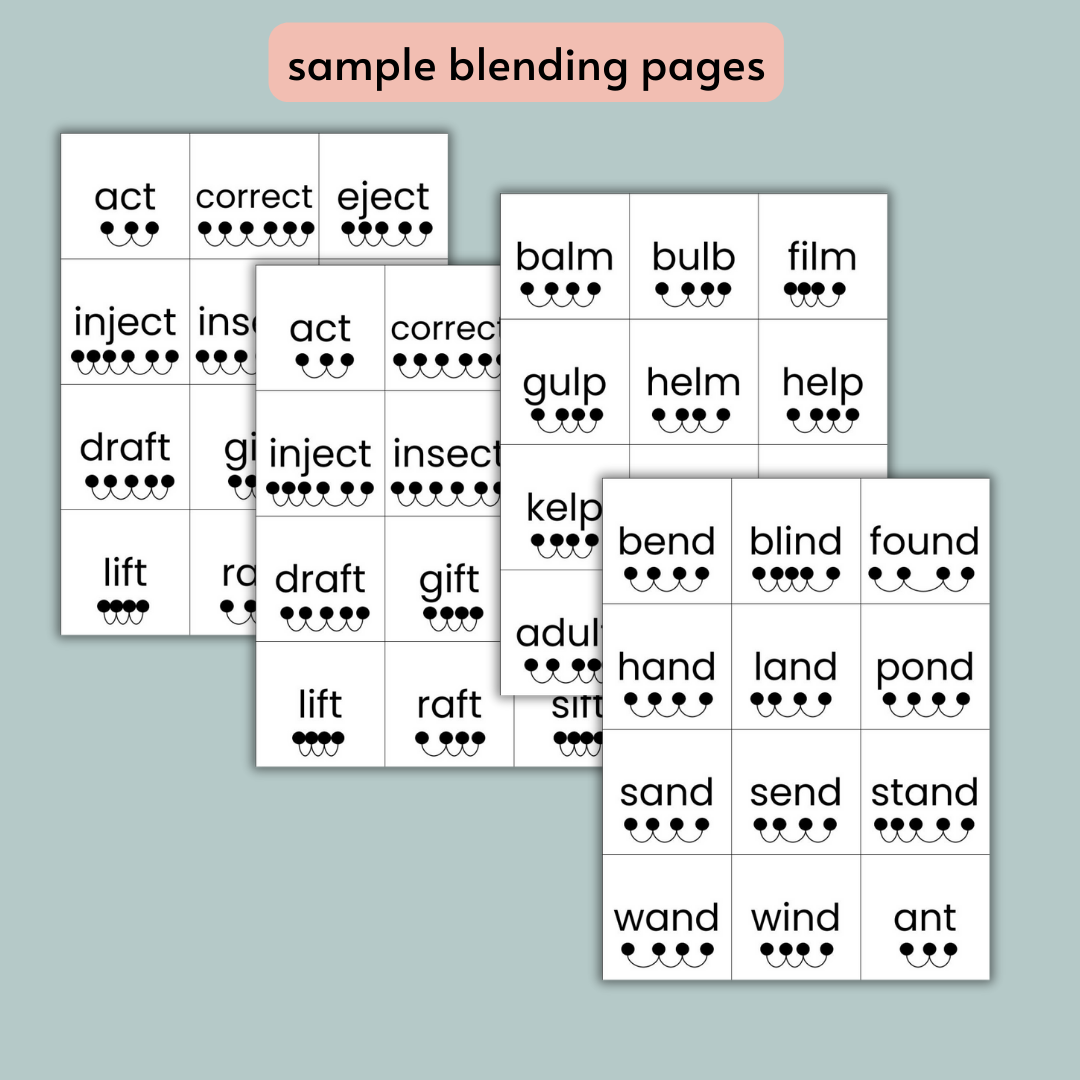 Final Consonant Blends Segmenting & Blending Cards – Thrive Literacy ...
