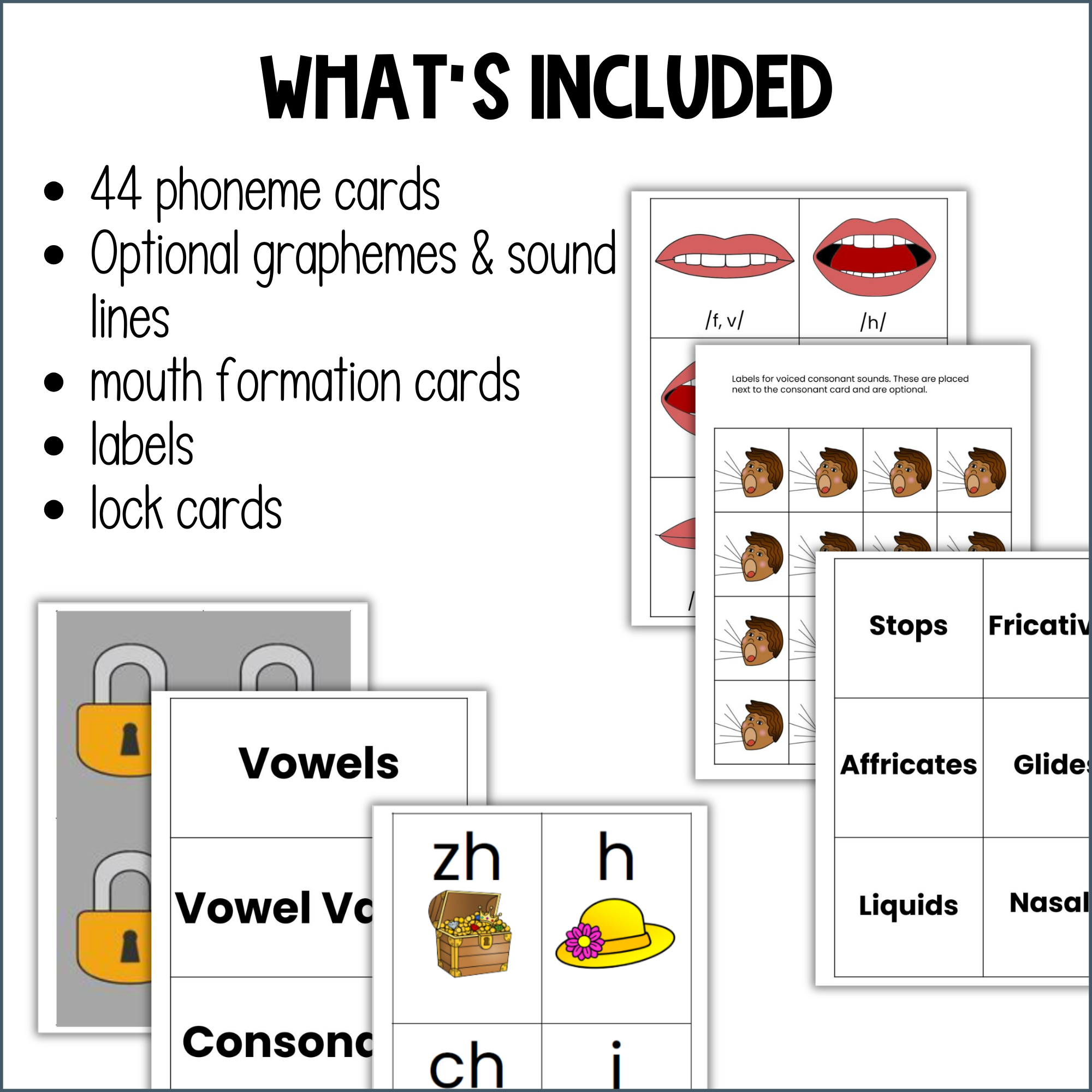 Sound Wall Phoneme Cards & Visuals – Thrive Literacy Corner Shop
