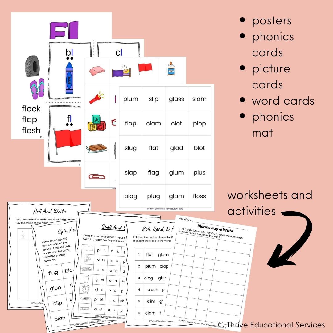 Initial L Blends Multi-Sensory Activities – Thrive Literacy Corner Shop