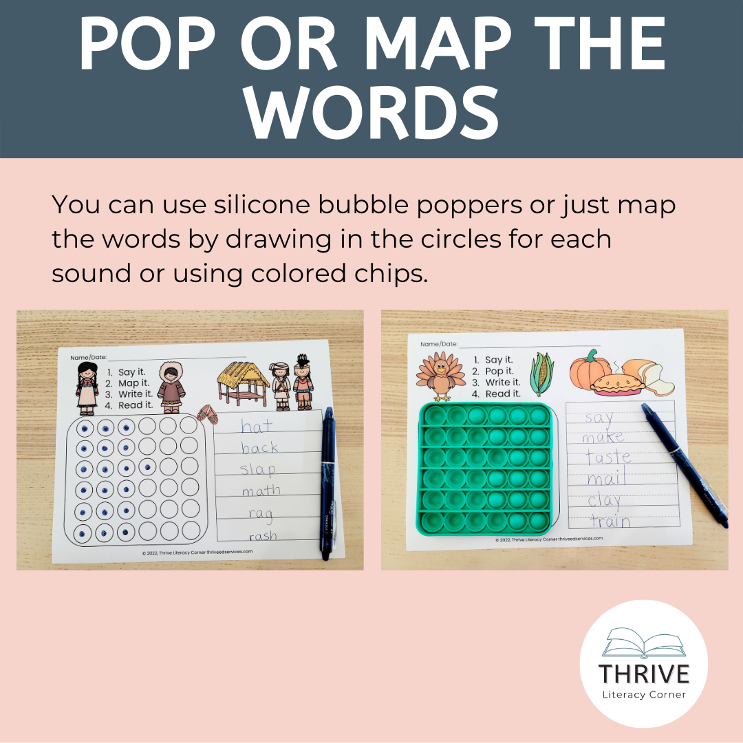 Fall Pop It Word Mapping Templates – Thrive Literacy Corner Shop