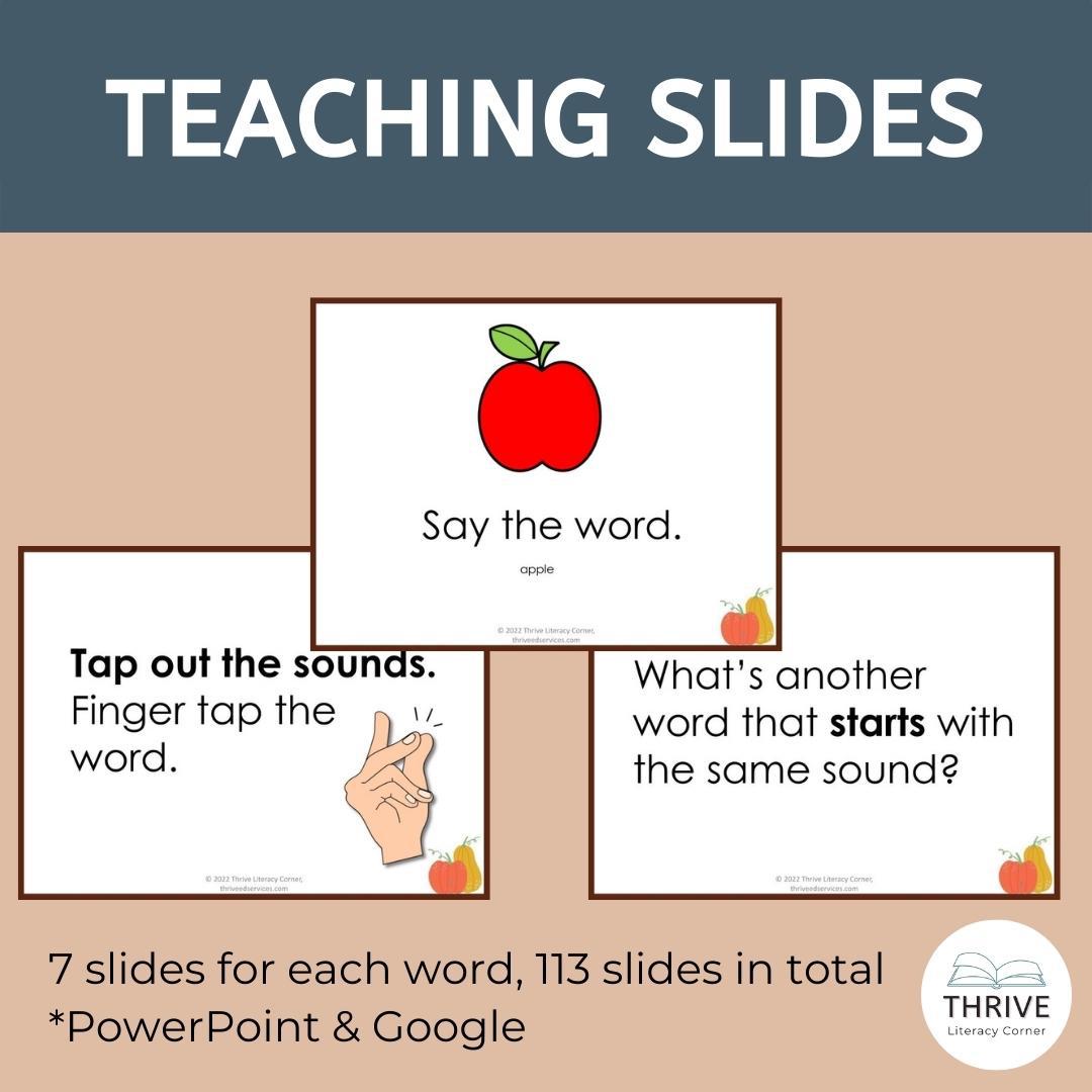 Fall Themed Phonemic Awareness Activities – Thrive Literacy Corner Shop