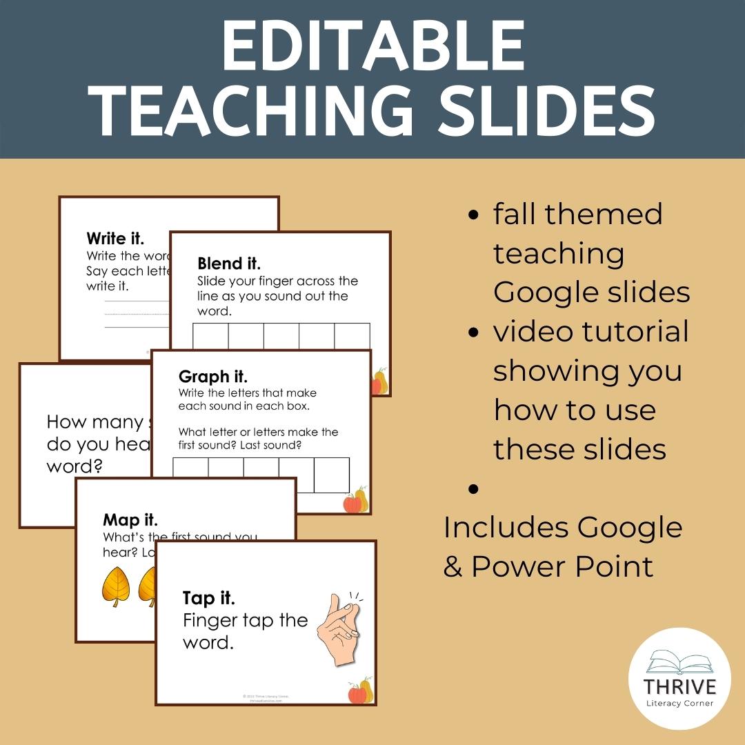 Fall Word Mapping Mats + Slides – Thrive Literacy Corner Shop