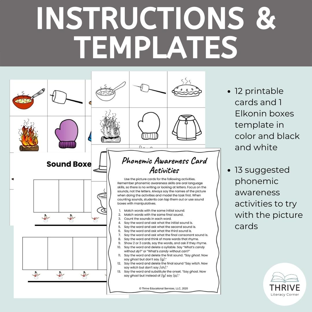 Winter Themed Phonemic Awareness Activities – Thrive Literacy Corner Shop
