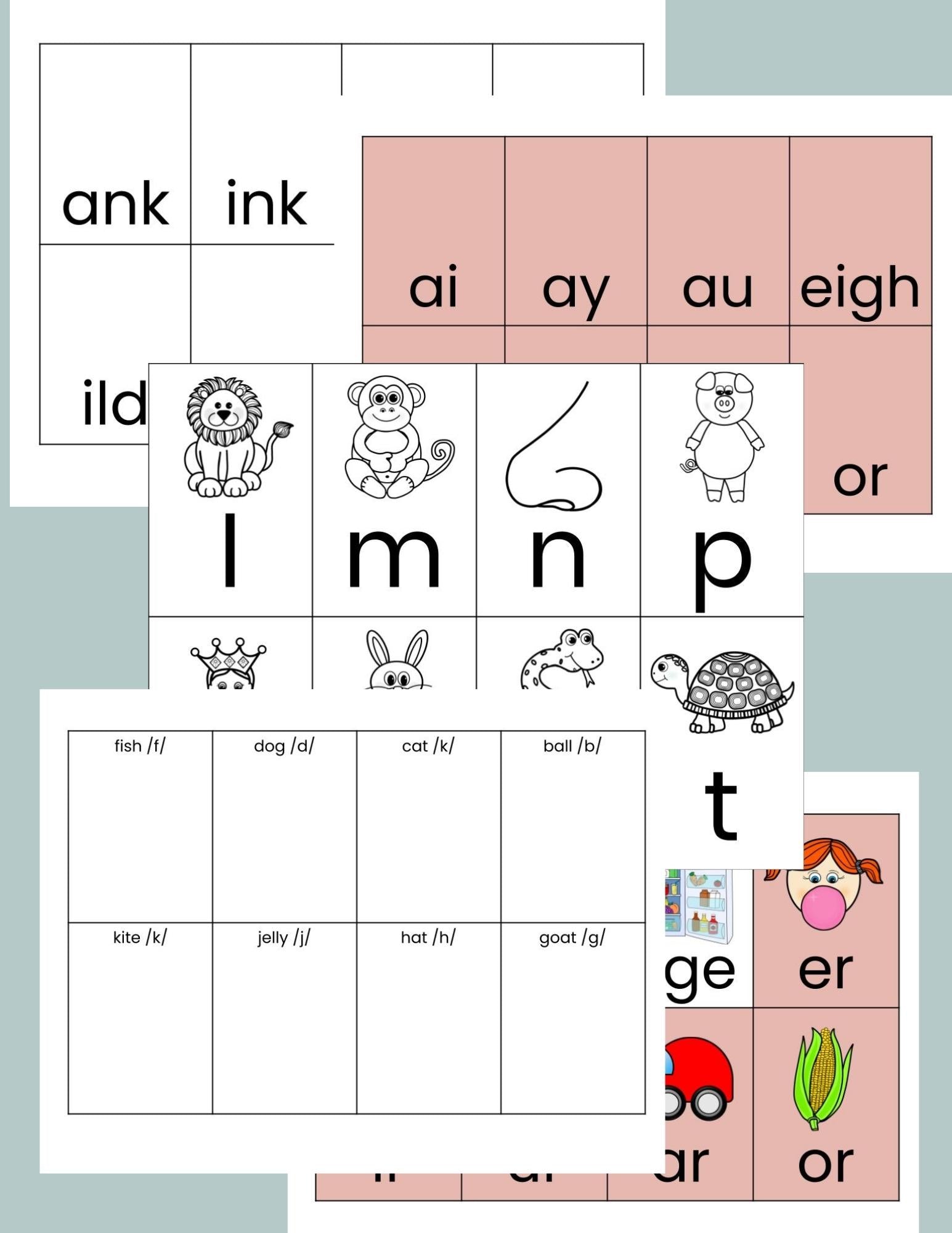 Phonogram Cards - Sound Spelling Cards - Phoneme Grapheme Spelling Car ...